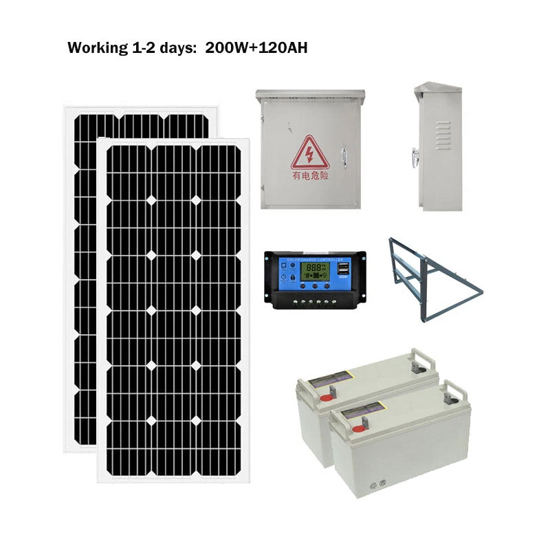 Max 300W 180AH Solar Panel outdoor security camera Energy Power System ...