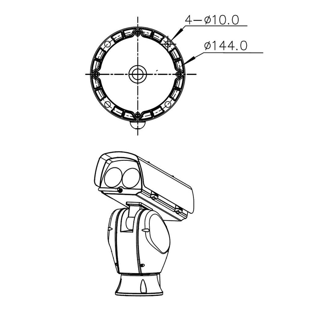 FTD-PTZM 50X 4K dual Spectrum Network Positioning System camera – Fengtaida