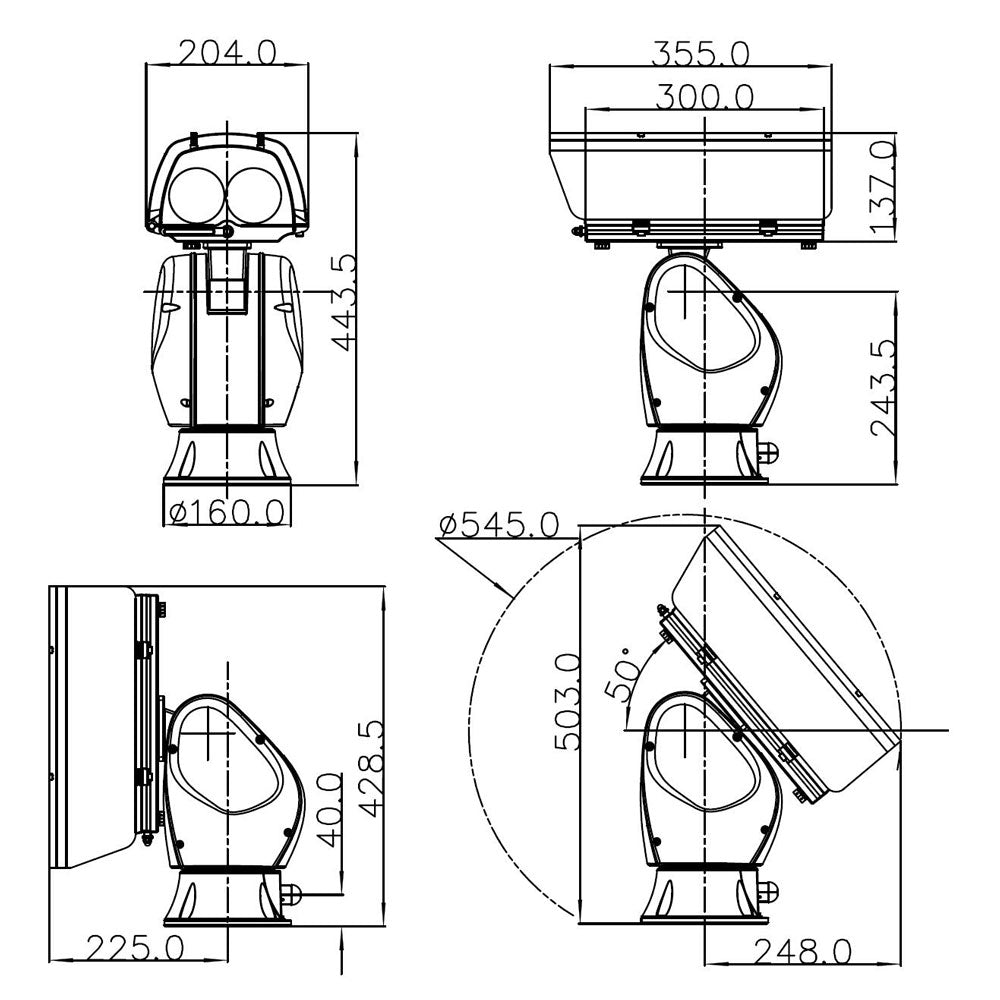 FTD-PTZM 50X 4K dual Spectrum Network Positioning System camera – Fengtaida